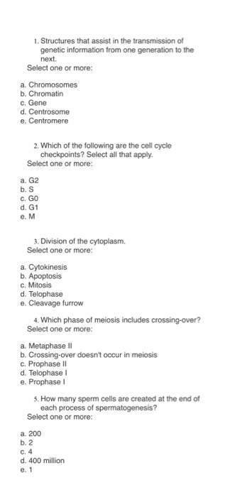 Solved 1. Structures that assist in the transmission of | Chegg.com