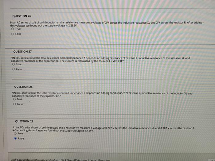 Solved Question Completion Status: QUESTION 19 In RLC series | Chegg.com