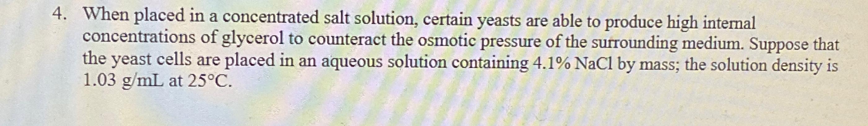 Solved When placed in a concentrated salt solution, certain | Chegg.com
