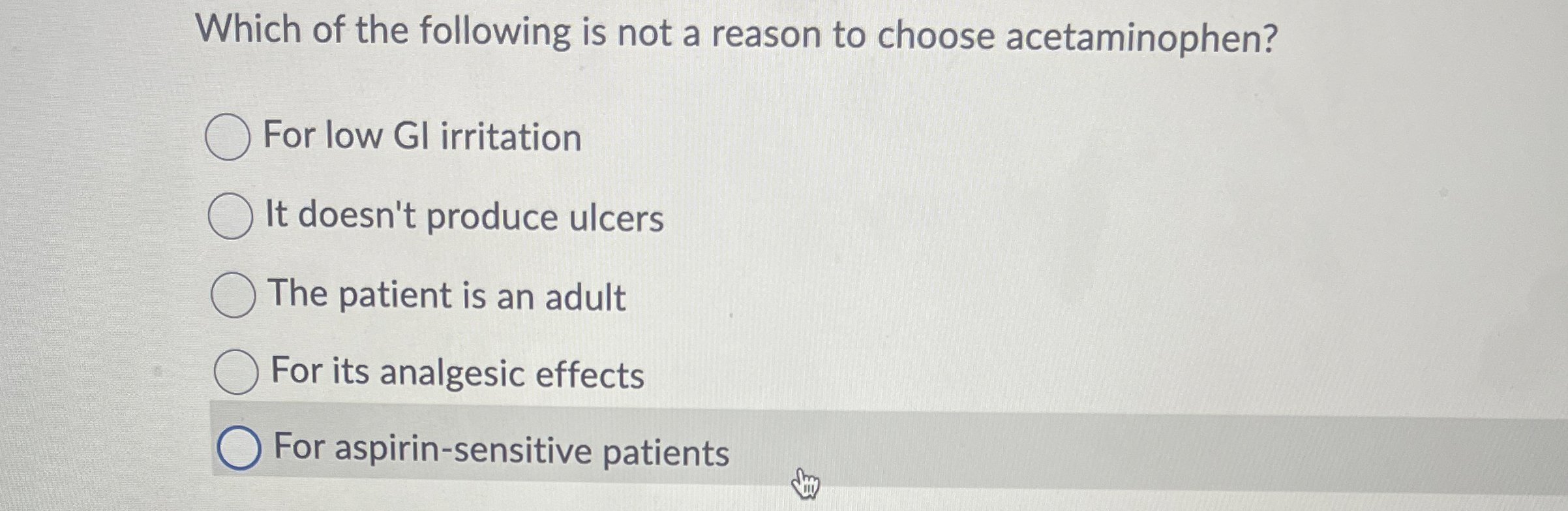 Solved Which of the following is not a reason to choose | Chegg.com