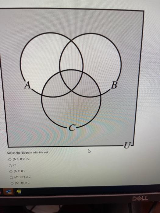 Solved 4 A Match the diagram with the set. (AUB) nc C (An | Chegg.com