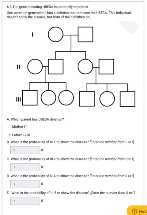 Solved 6-3 The gene encoding UBE3A is paternally imprinted. | Chegg.com