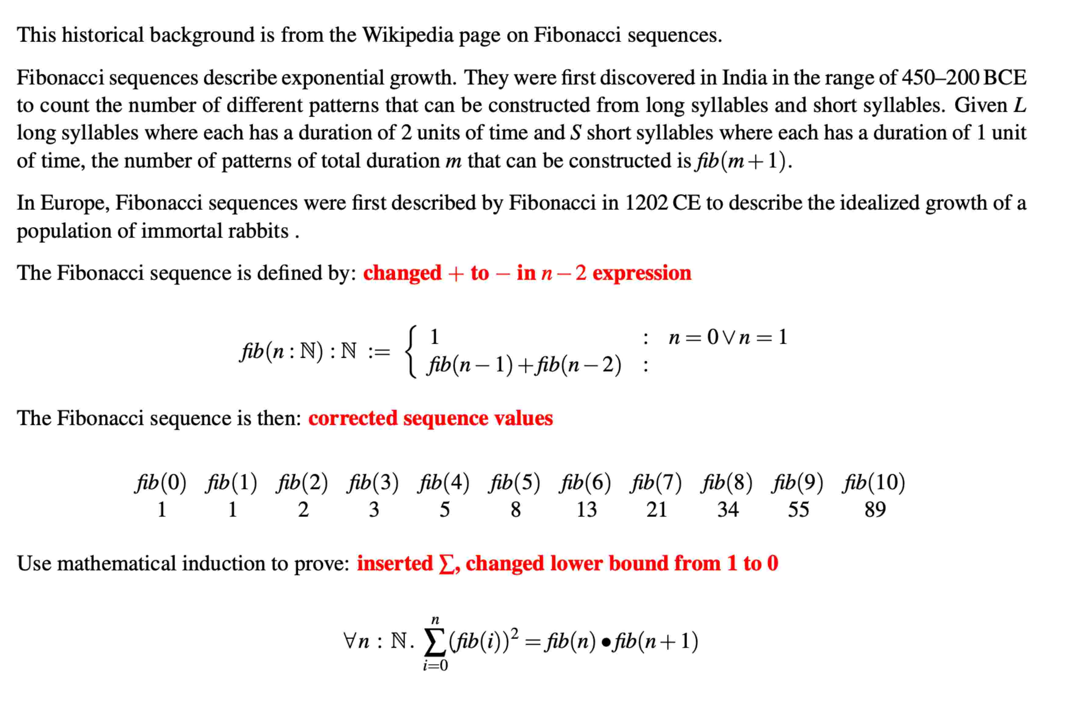 Solved population of immortal rabbits .The Fibonacci | Chegg.com