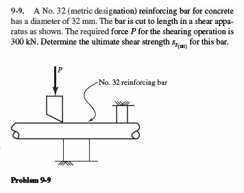 A No. 32 (metric designation) reinforcing bar for | Chegg.com