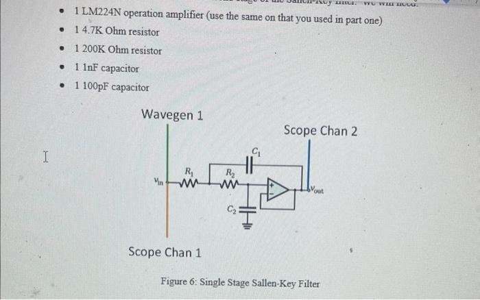 - 1 LM224N operation amplifier (use the same on that | Chegg.com