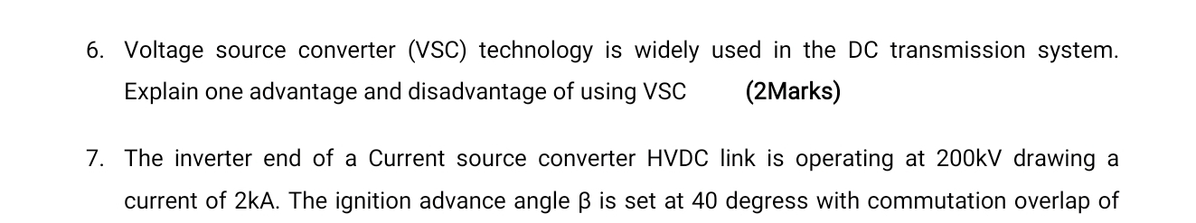 Solved Voltage source converter (VSC) ﻿technology is widely | Chegg.com