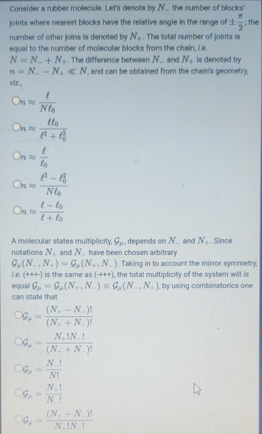 Rubber can be considered as a tangle of long | Chegg.com
