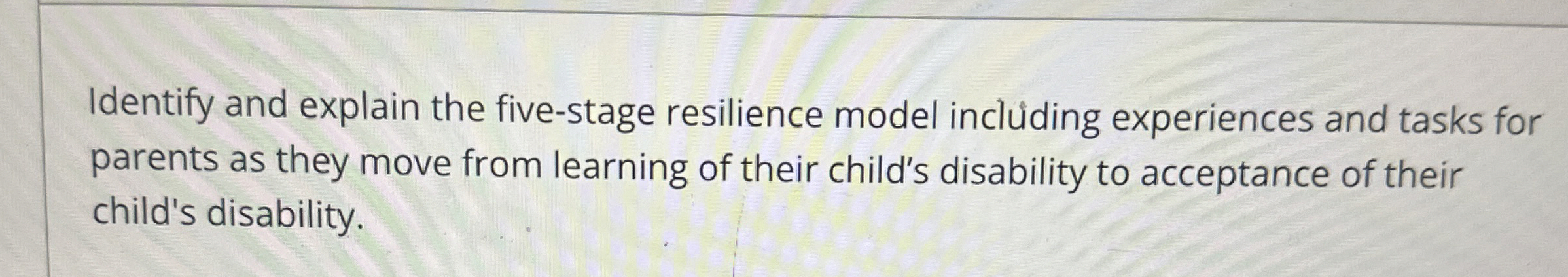 Solved Identify and explain the five-stage resilience model | Chegg.com