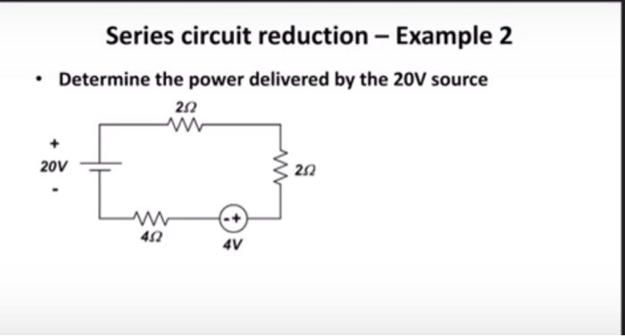 Solved Series circuit reduction - Example 2 Determine the | Chegg.com