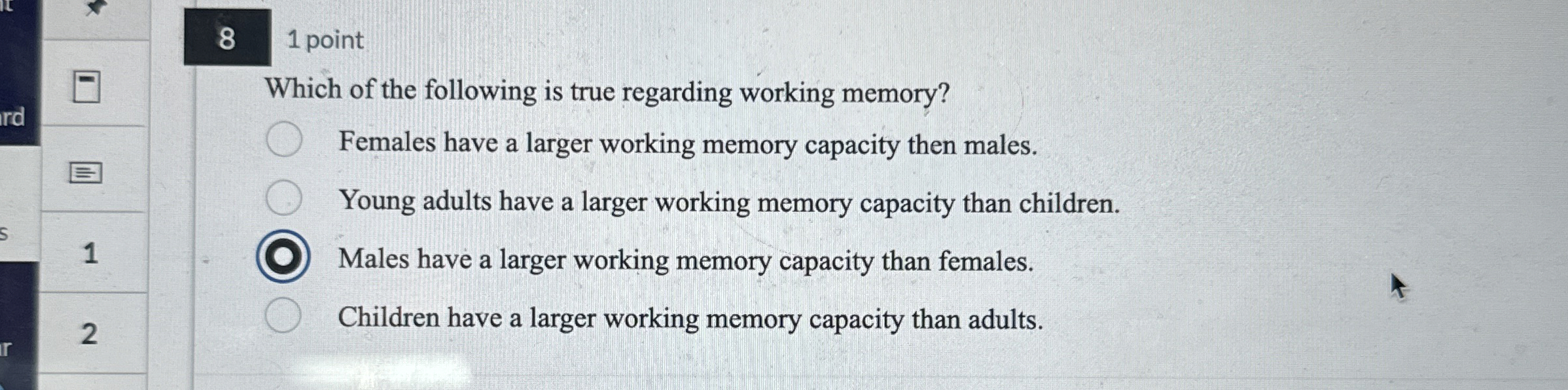 Solved 81 ﻿pointWhich of the following is true regarding | Chegg.com