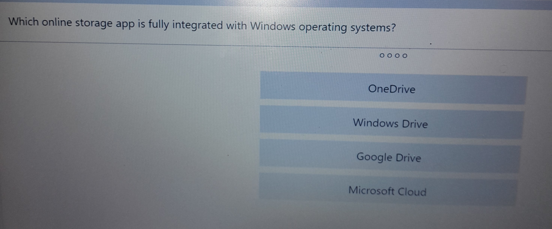 Solved Which online storage app is fully integrated with | Chegg.com