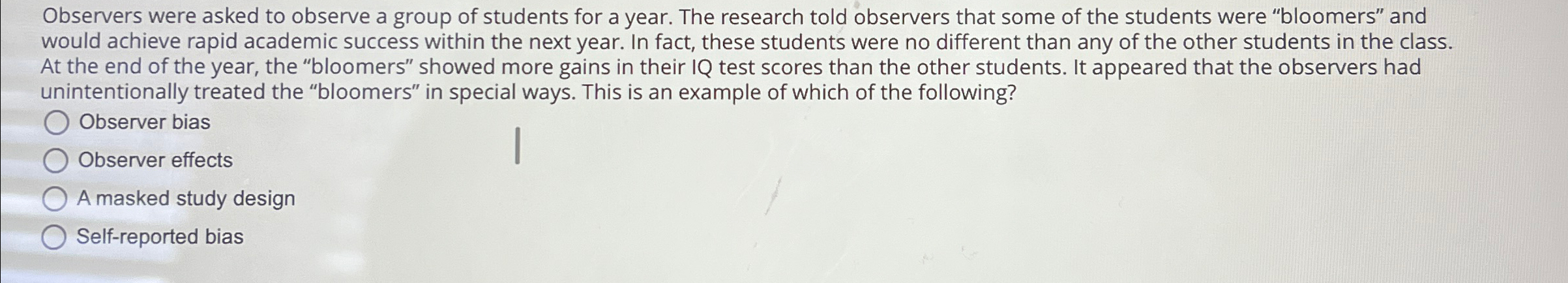 Solved Observers were asked to observe a group of students | Chegg.com