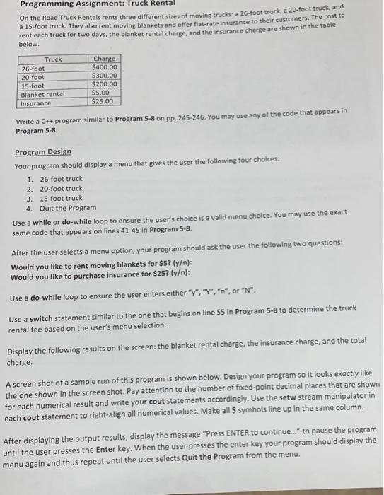 Solved i am needing some help writing the code for this in | Chegg.com
