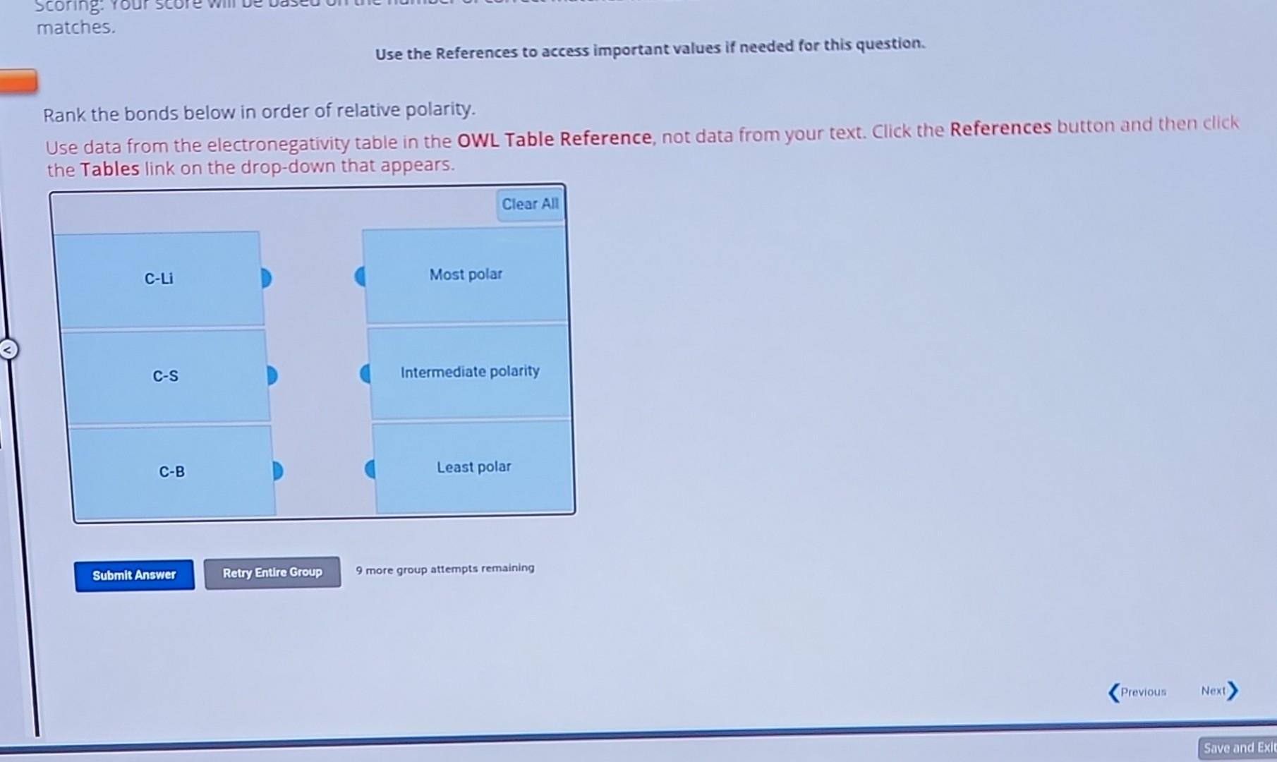 Solved matches. Use the References to access important | Chegg.com