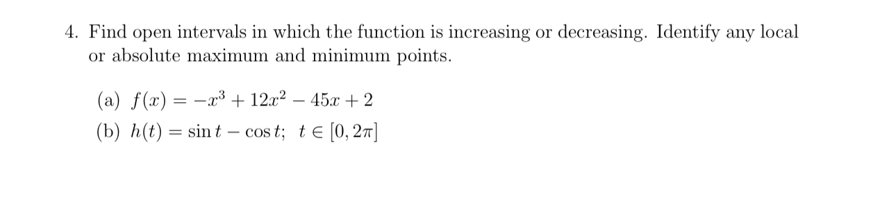 Solved Find open intervals in which the function is | Chegg.com