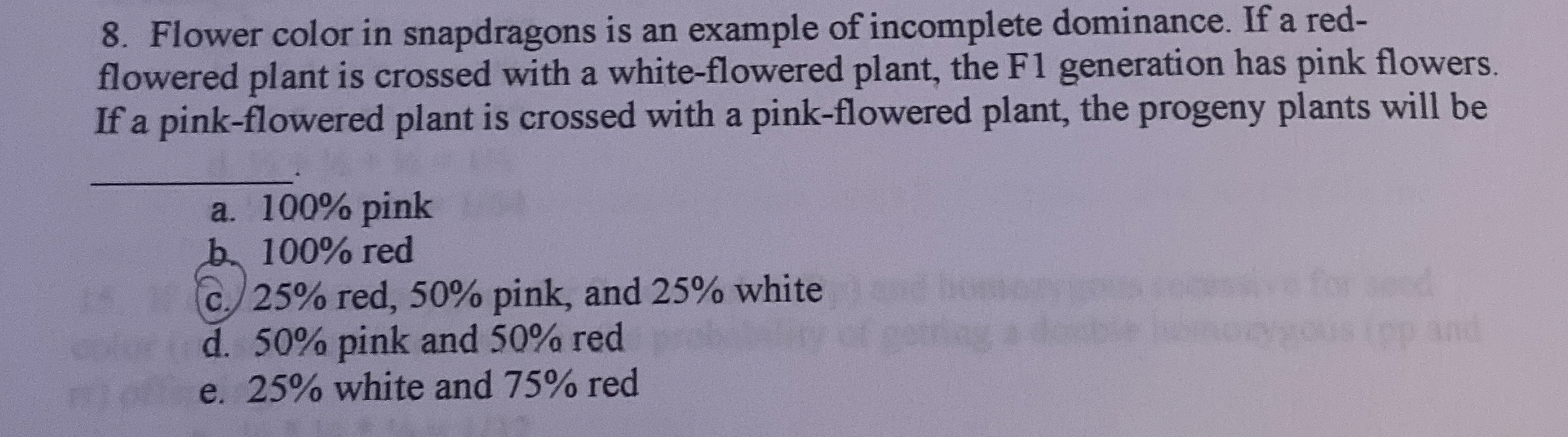 Solved Flower color in snapdragons is an example of | Chegg.com
