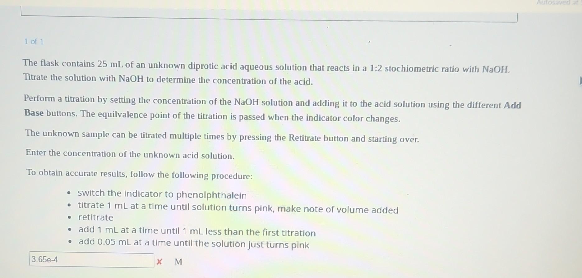 Explore acid-base titrations. Add Base NaOH solution | Chegg.com