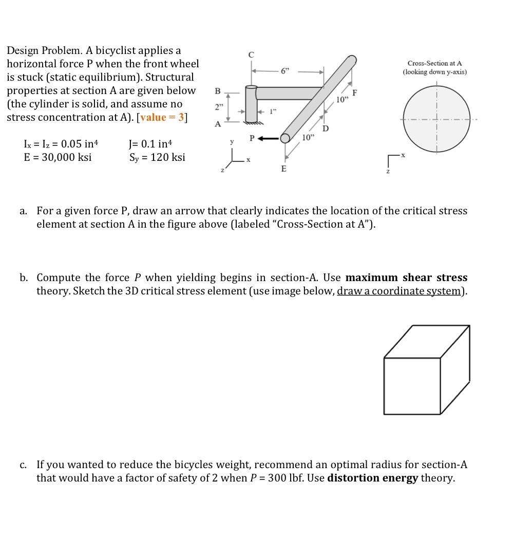 Solved Design Problem. A bicyclist applies a horizontal | Chegg.com