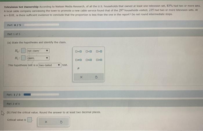 Solved Television Set Ownership According to Nielsen Media | Chegg.com