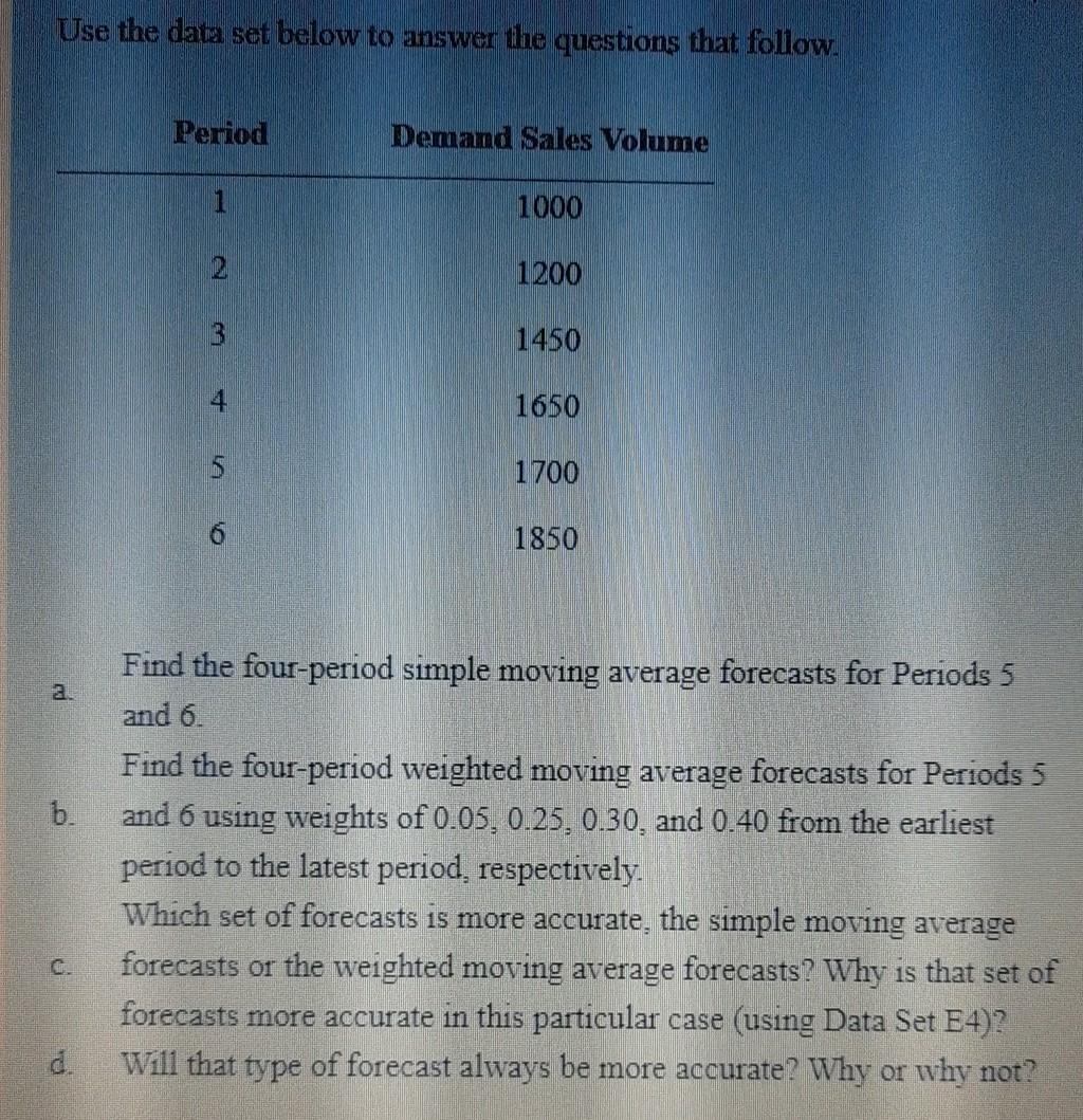Solved Use the data set below to answer the questions that | Chegg.com