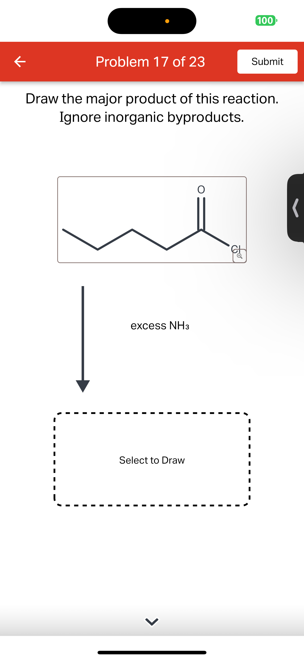 100Problem 17 ﻿of 23Draw the major product of this | Chegg.com