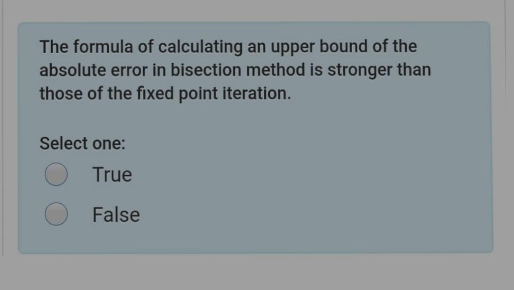 Solved The formula of calculating an upper bound of the | Chegg.com