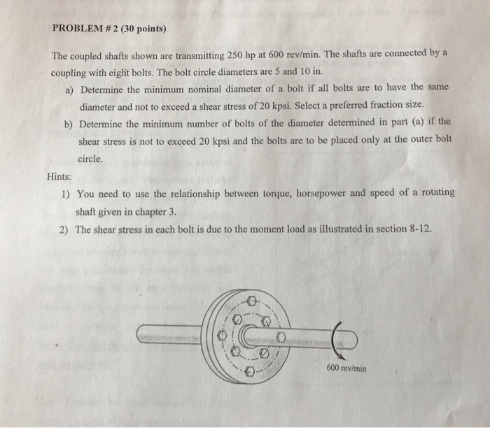 Solved PROBLEM # 2 (30 points) The coupled shafts shown are | Chegg.com