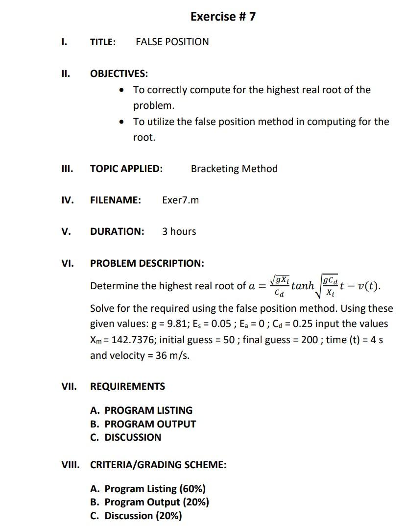 Solved II. OBJECTIVES: - To correctly compute for the | Chegg.com