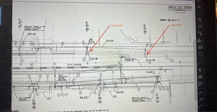 Find the distance between electrical pole #1 and #2 ? | Chegg.com