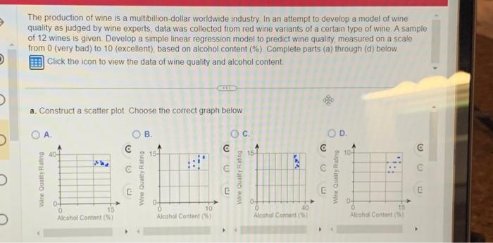Solved The production of wine is a multibillion-dollar | Chegg.com