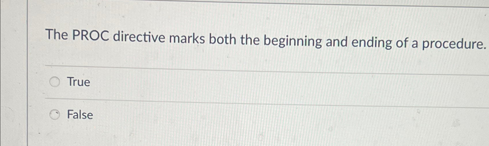 Solved The PROC directive marks both the beginning and | Chegg.com