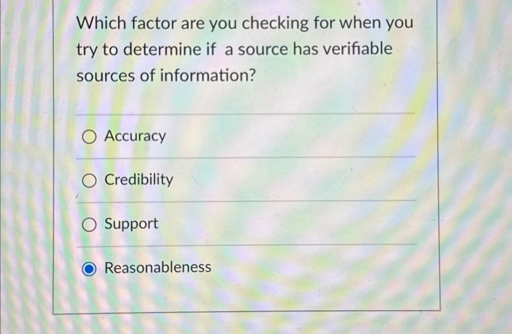Solved Which factor are you checking for when you try to | Chegg.com