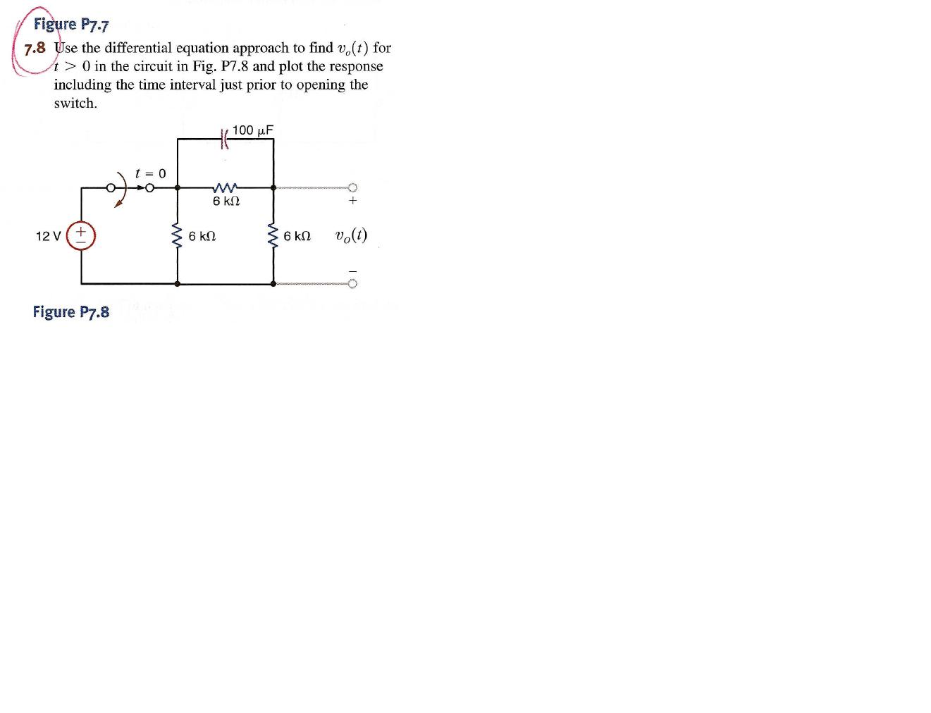 Solved Use the differential equation approach to find v0(t) | Chegg.com