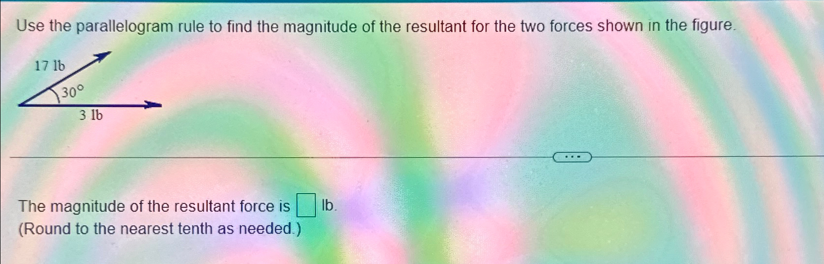 Solved Use the parallelogram rule to find the magnitude of | Chegg.com