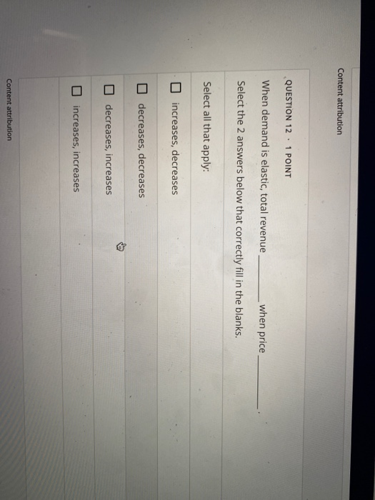 Solved Content attribution QUESTION 12.1 POINT When demand | Chegg.com
