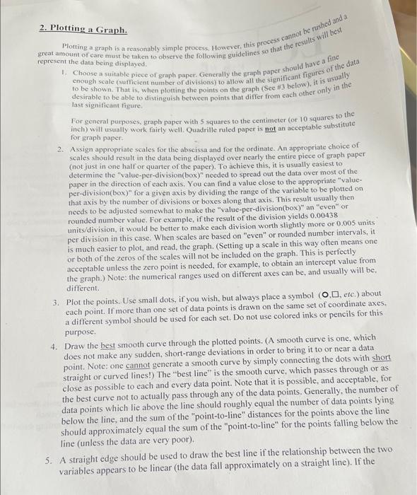 Solved 2 Plotting A Graph Plotling A Graph Is A Reasonably Chegg