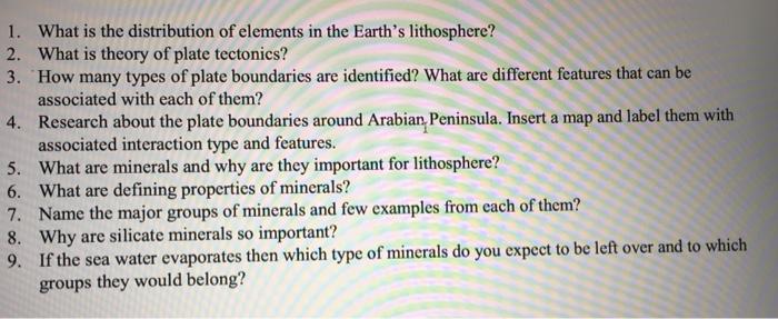 Solved 1. What is the distribution of elements in the | Chegg.com