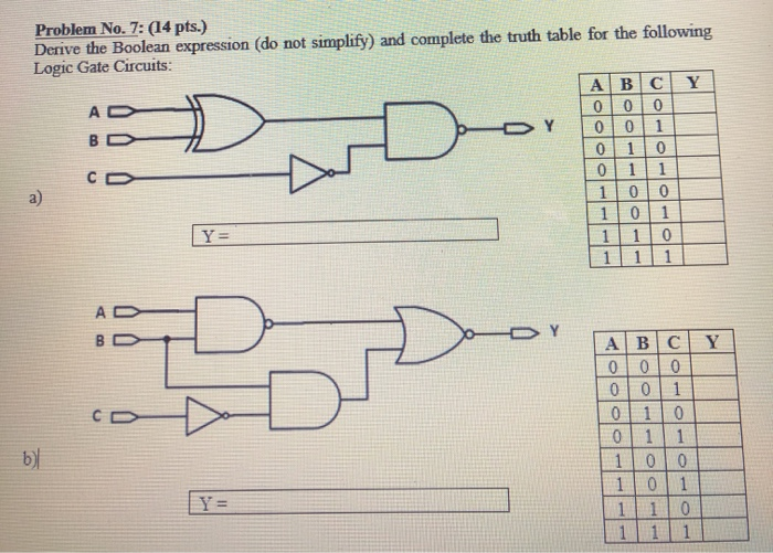 Solved Problem No 7 14 Pts Derive The Boolean 5159