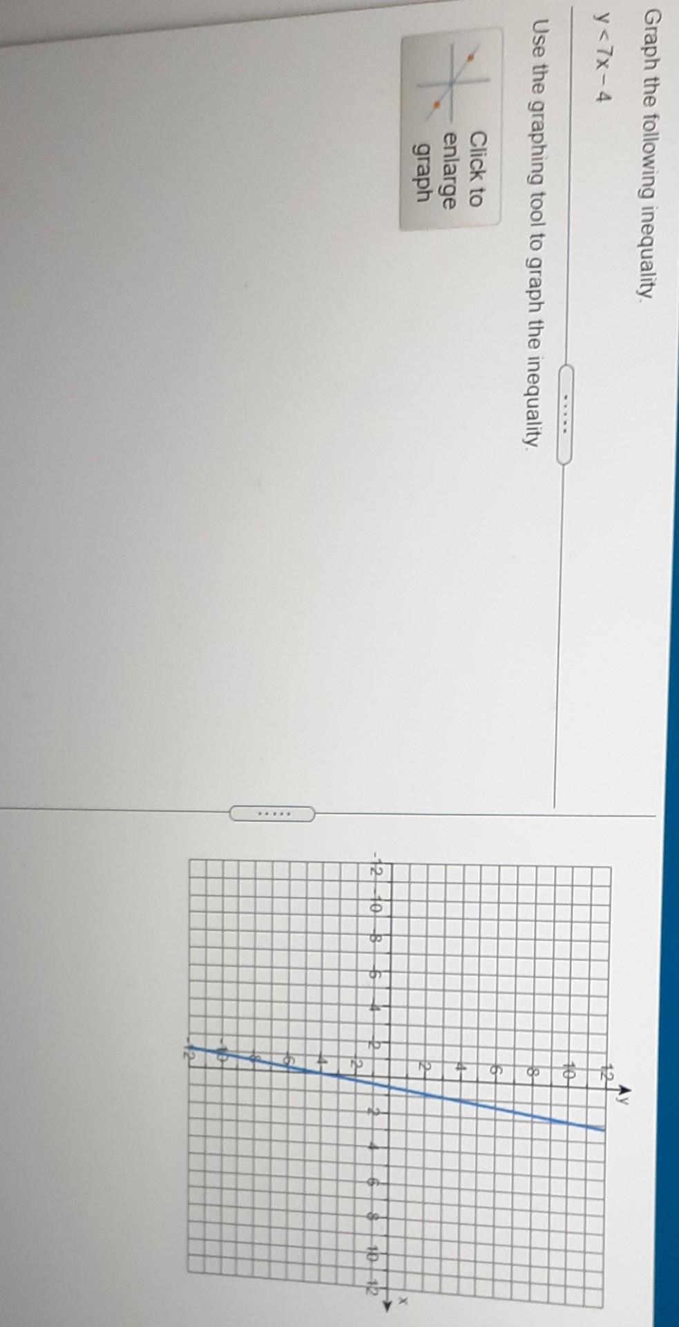 Solved Graph the following inequality. y