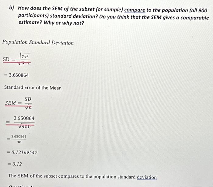 Solved Standard Deviation of Sample SD =N−1Σx2=4.097967 | Chegg.com