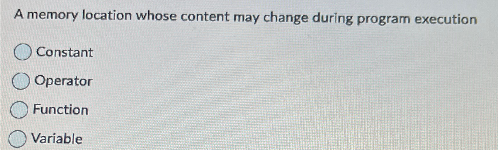 Solved A memory location whose content may change during | Chegg.com