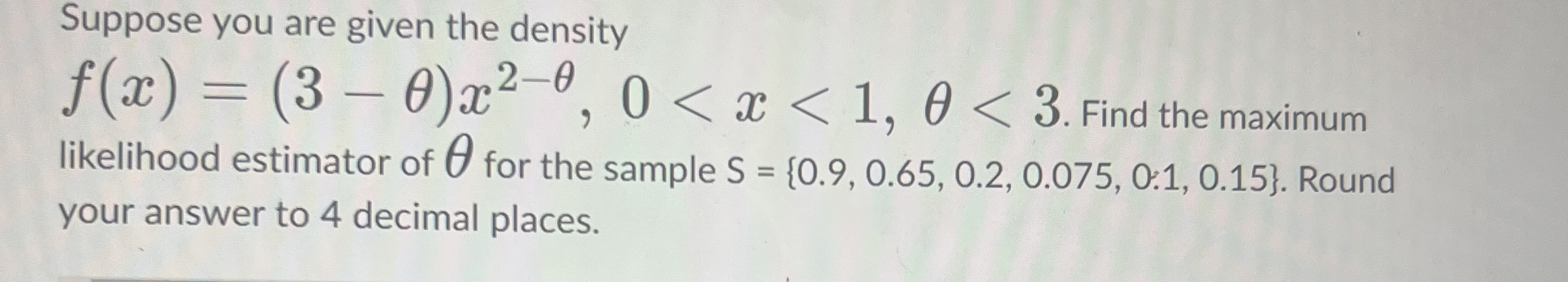 Solved Suppose you are given the density | Chegg.com