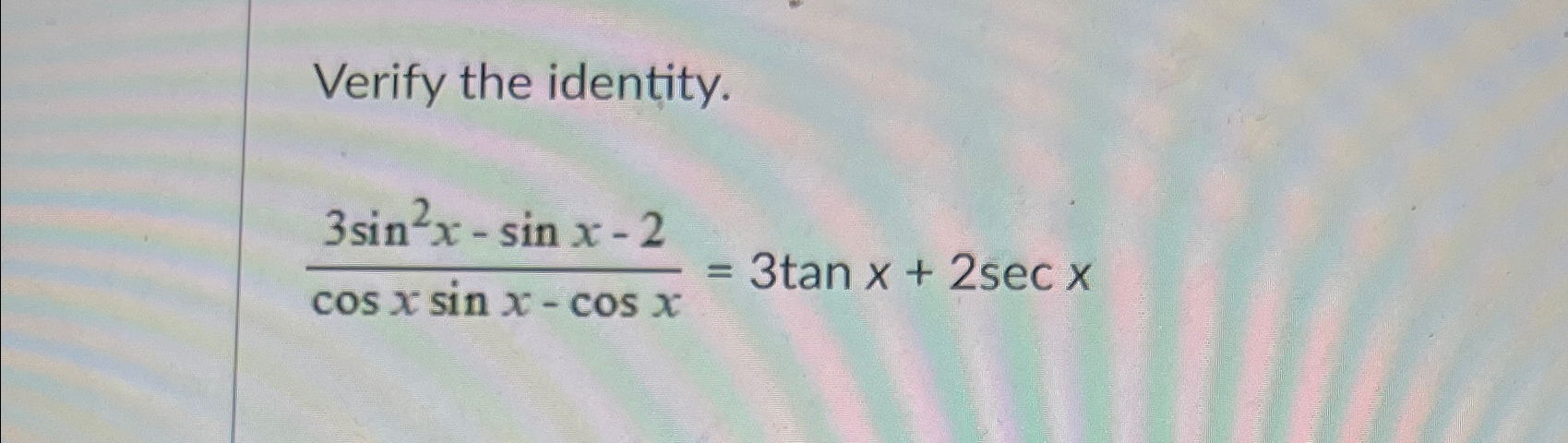 Solved Verify the | Chegg.com