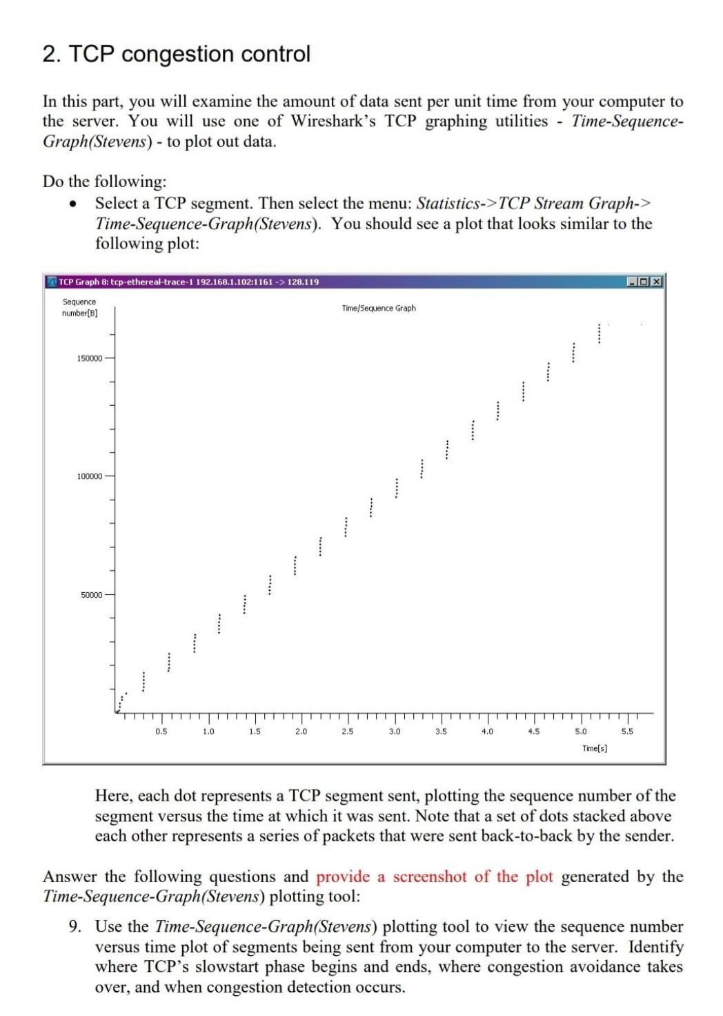 Solved 2. TCP congestion control In this part, you will | Chegg.com