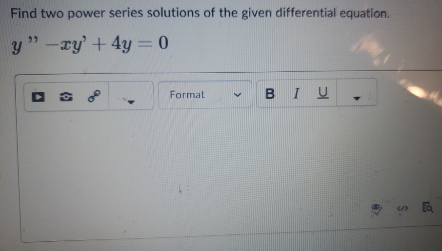 Solved Find two power series solutions of the given | Chegg.com