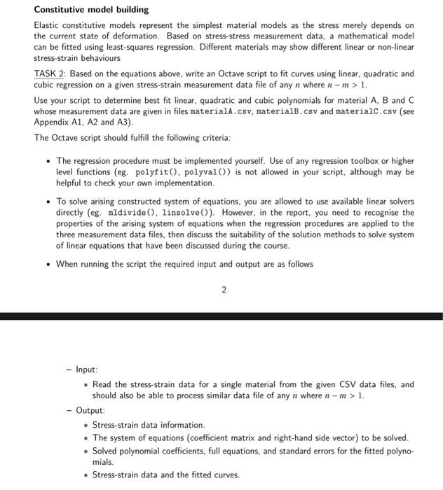 Solved Constitutive model building Elastic constitutive | Chegg.com
