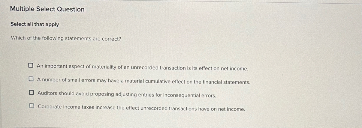 Solved Multiple Select QuestionSelect all that applyWhich of | Chegg.com