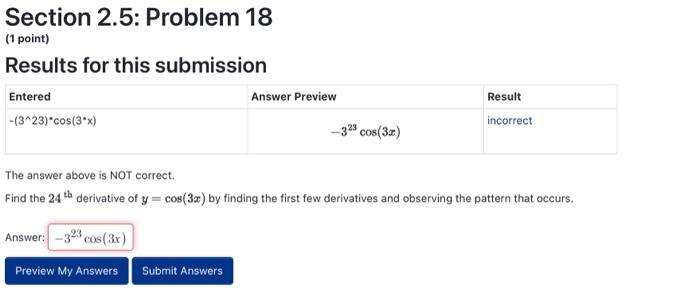 Solved Section 2.5: Problem 18 (1 point) Results for this | Chegg.com
