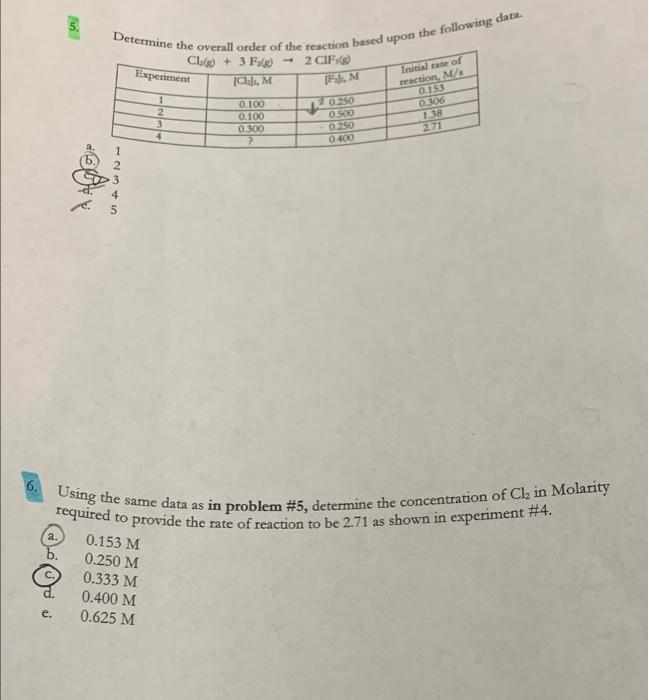 Solved 5. (b.) 2 ते 4 त. 5 6. Using the same data as in | Chegg.com