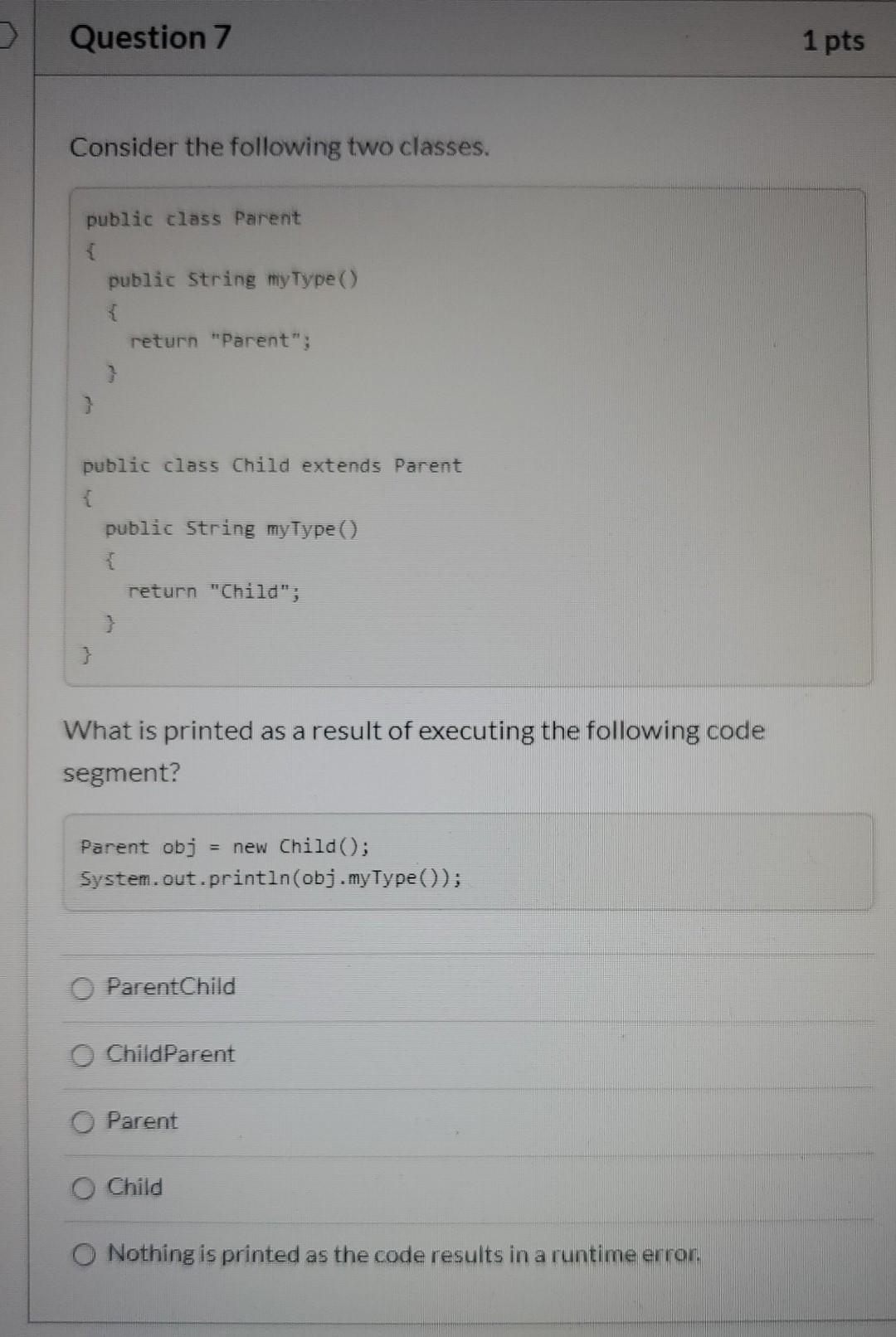 Solved Suppose a child class has overridden a method of its | Chegg.com